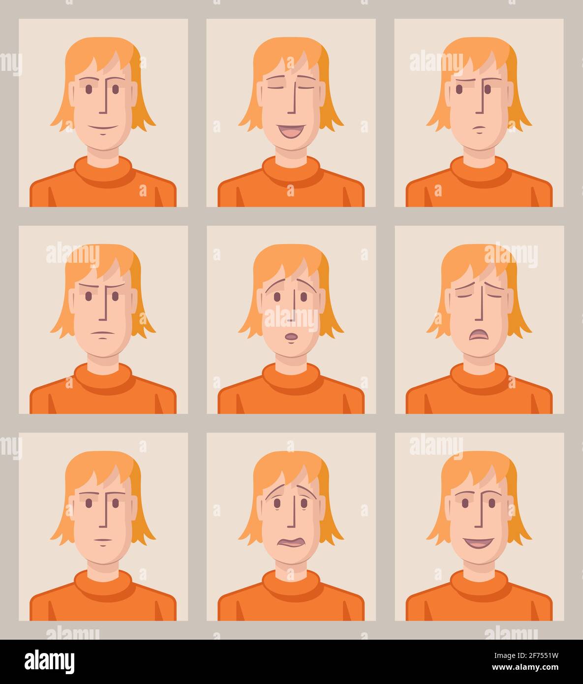 Facial expressions Stock Vector Images - Alamy