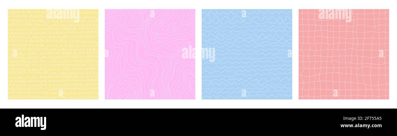 A set of linear patterns. Abstract backgrounds Stock Vector Image & Art - Alamy