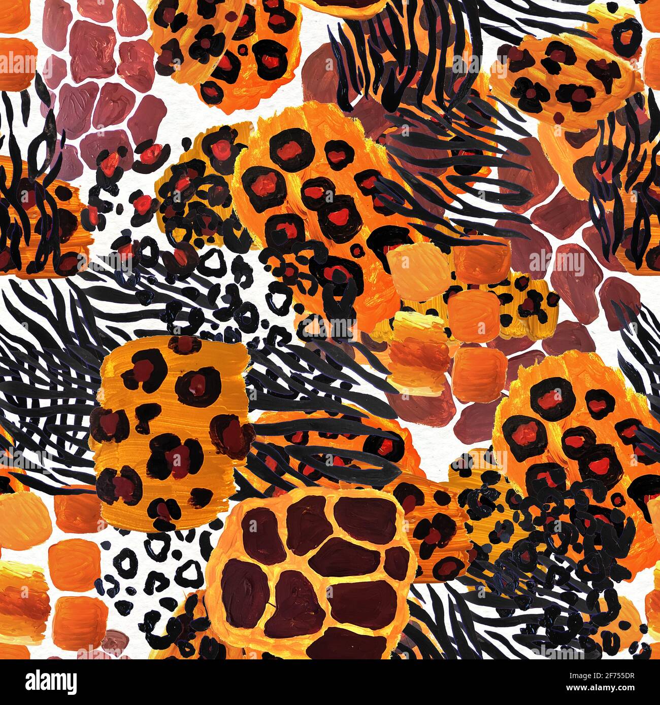Animal mix print seamless pattern. Abstract background Stock Photo - Alamy
