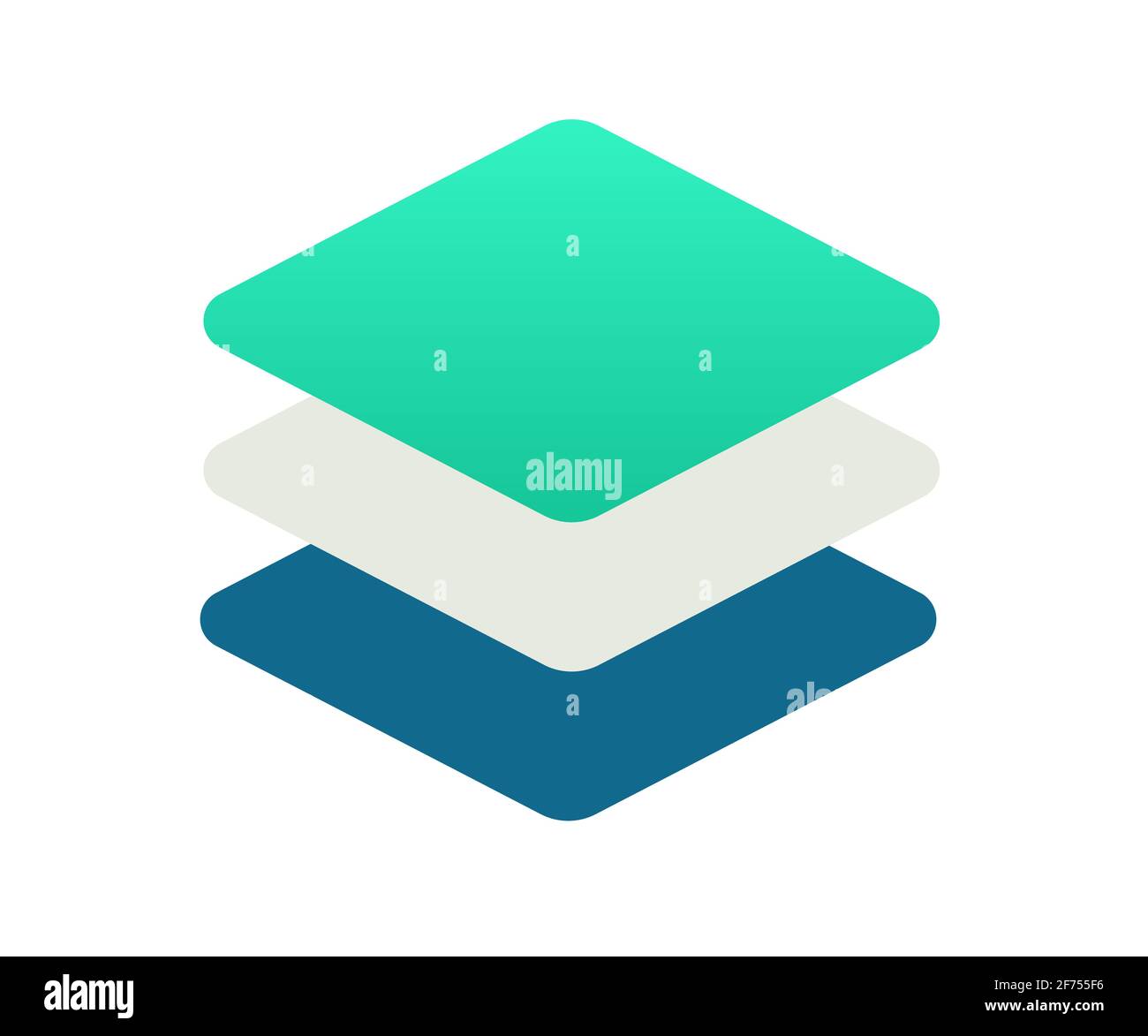 layer design arrange single isolated icon with gradient style vector ...