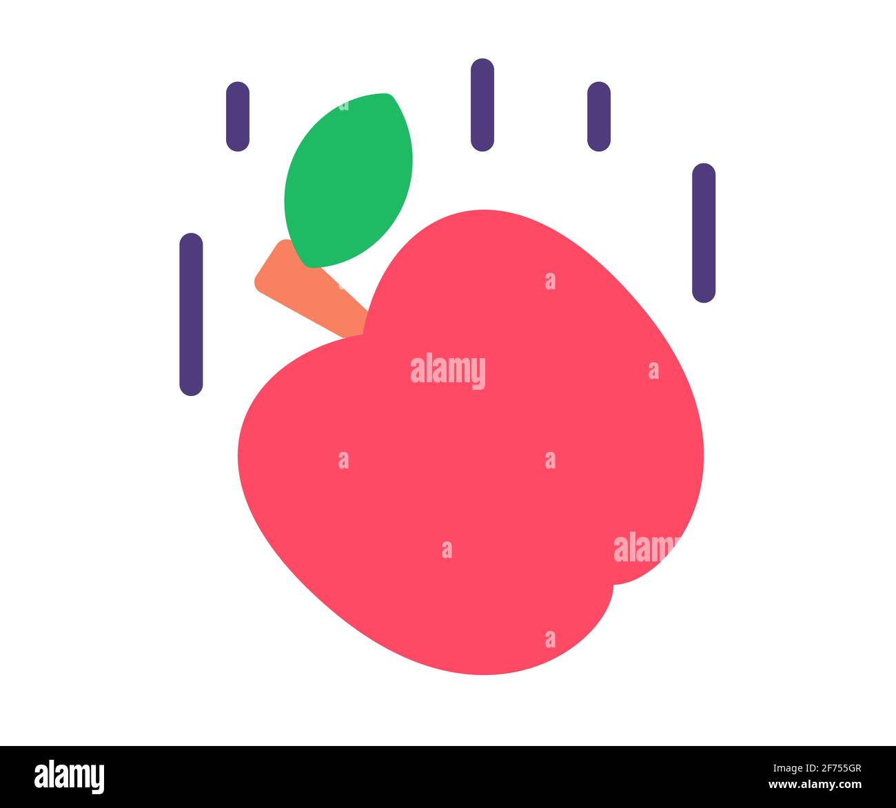 Newton apple illustration hi-res stock photography and images - Alamy