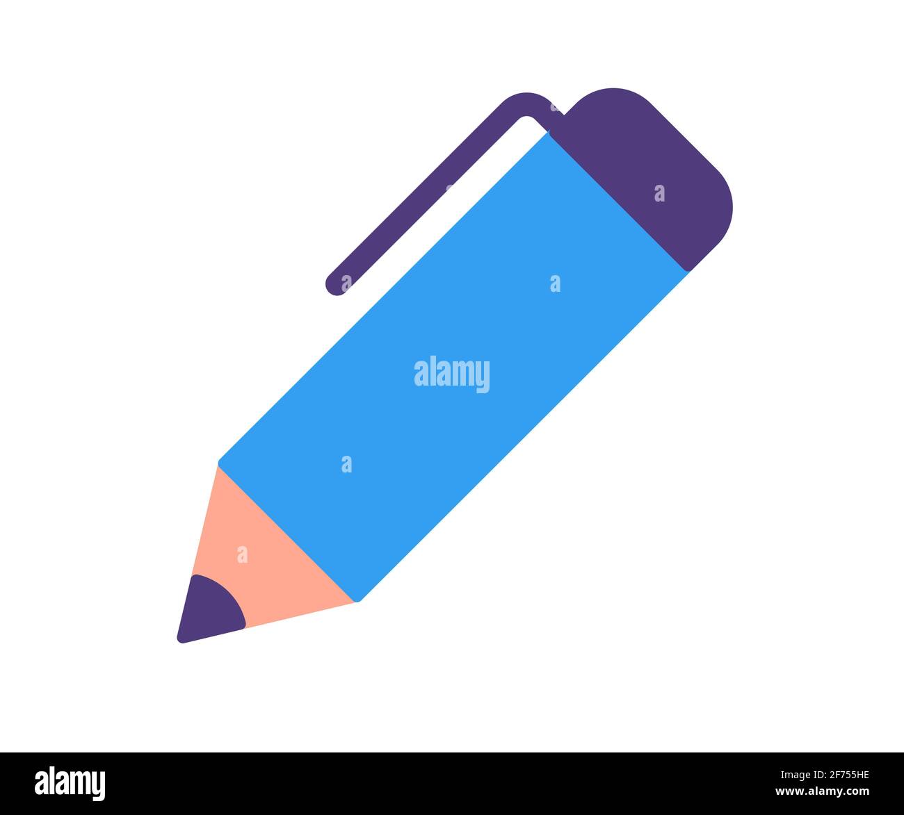 pencil pen write single isolated icon with flat style vector ...