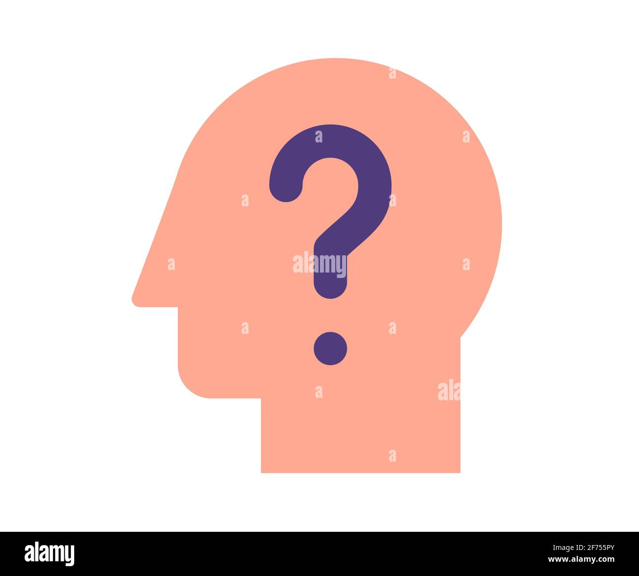 question understand help single isolated icon with flat style vector ...