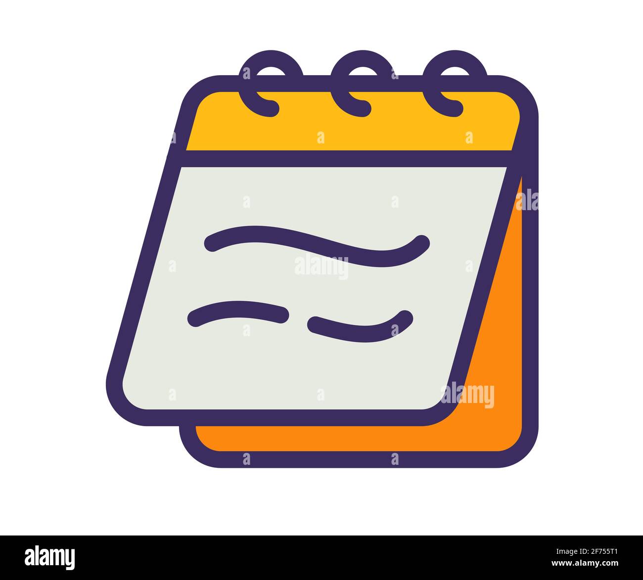 notebook notes notepad single isolated icon with filled outline line ...