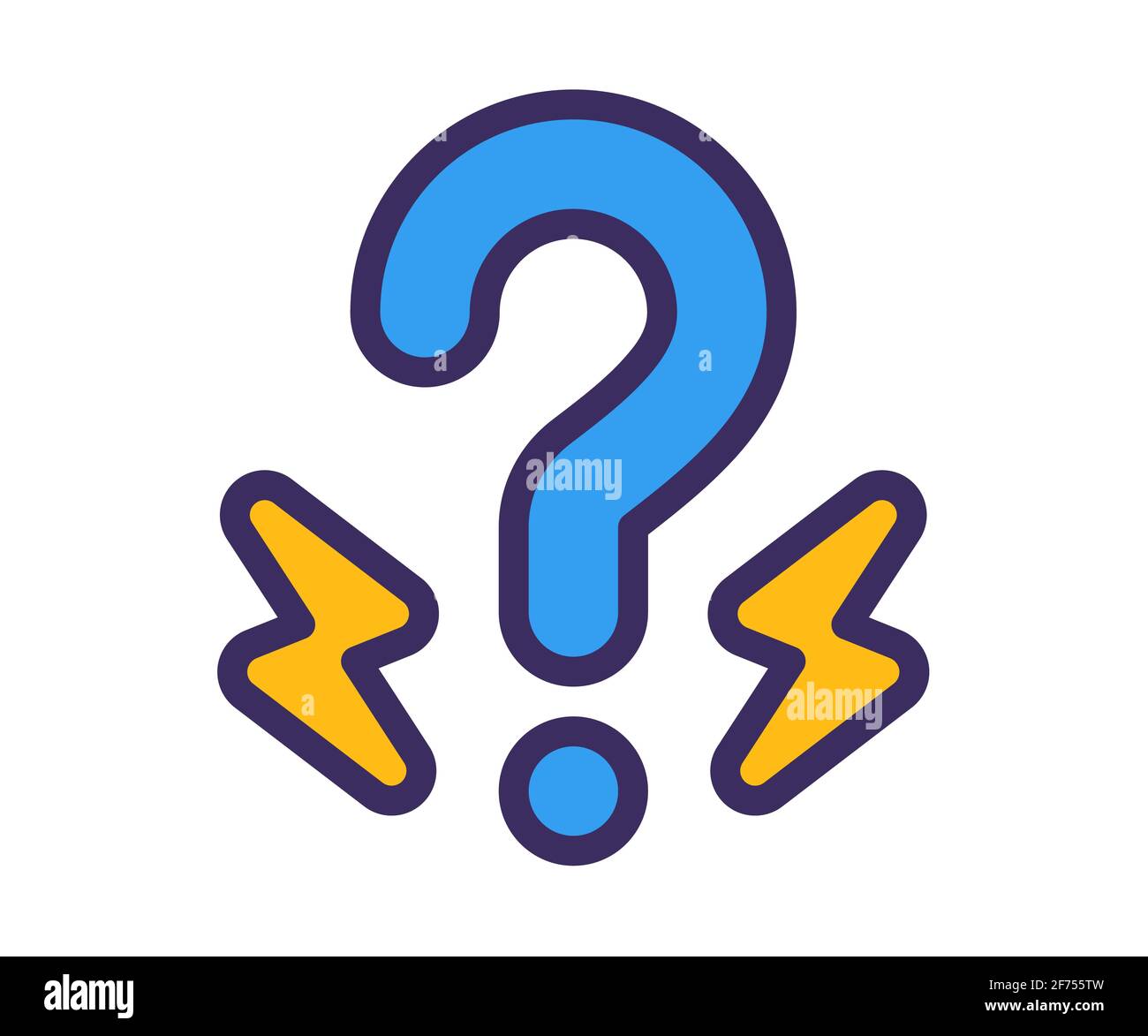 brainstorm question rethink single isolated icon with filled outline ...