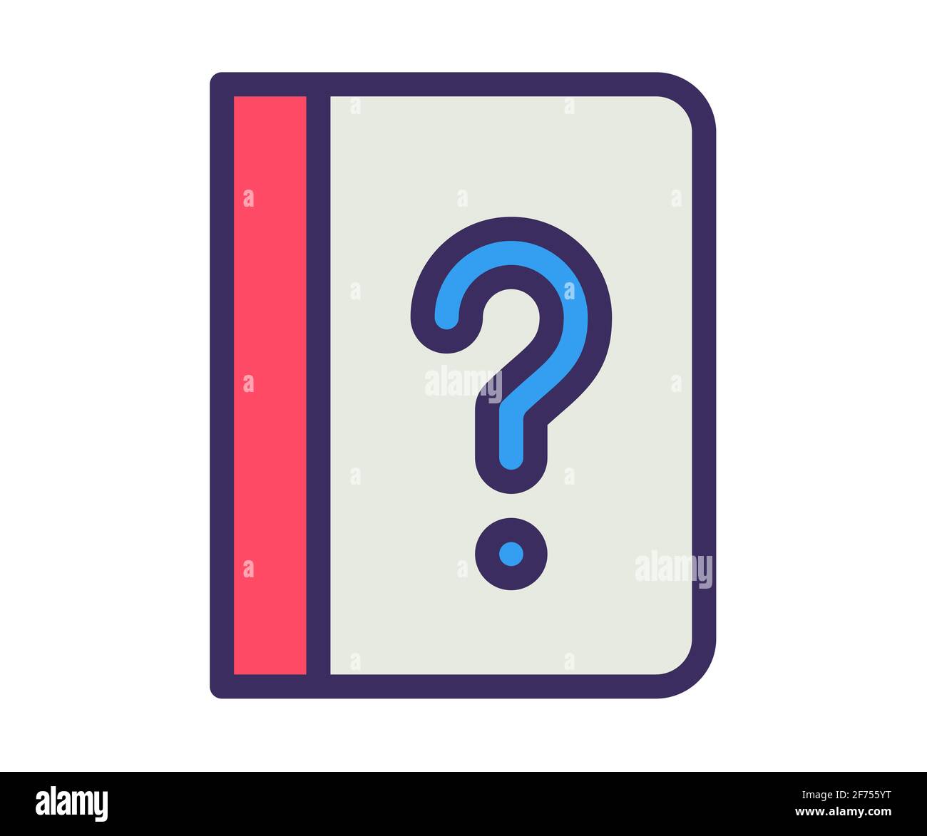 handbook help guidebook single isolated icon with filled outline line ...