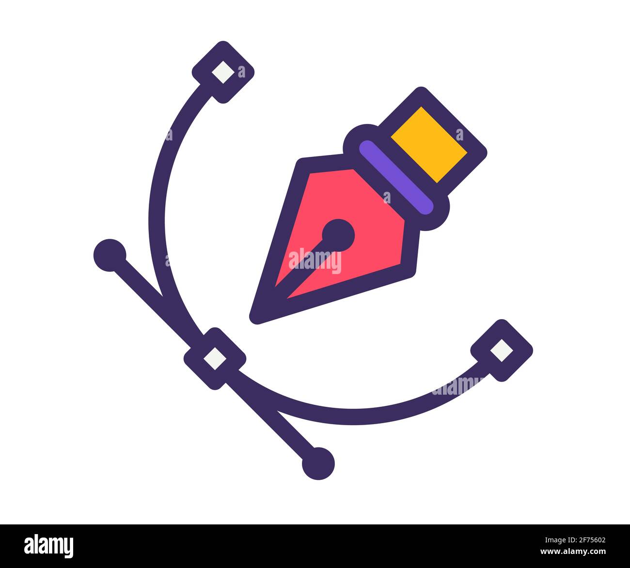 anchor point vector single isolated icon with filled outline line style ...