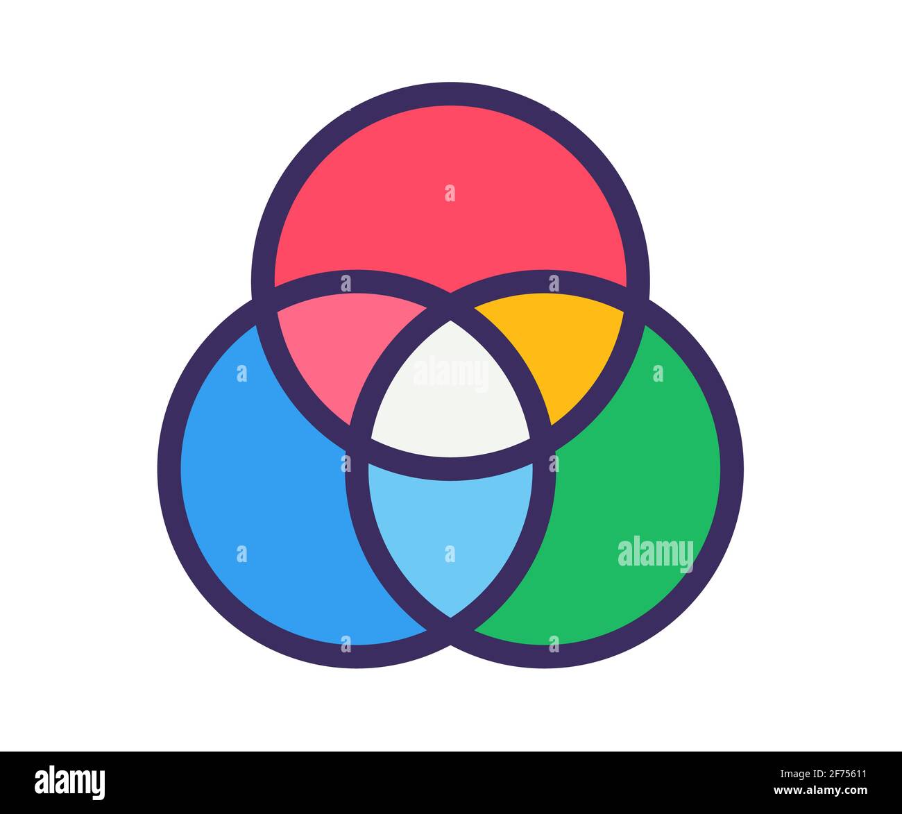 Color Combination Theory Single Isolated Icon With Filled Outline Line