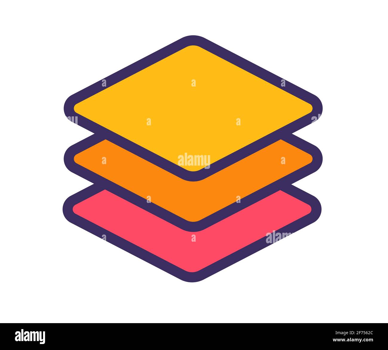 layer design arrange single isolated icon with filled outline line ...