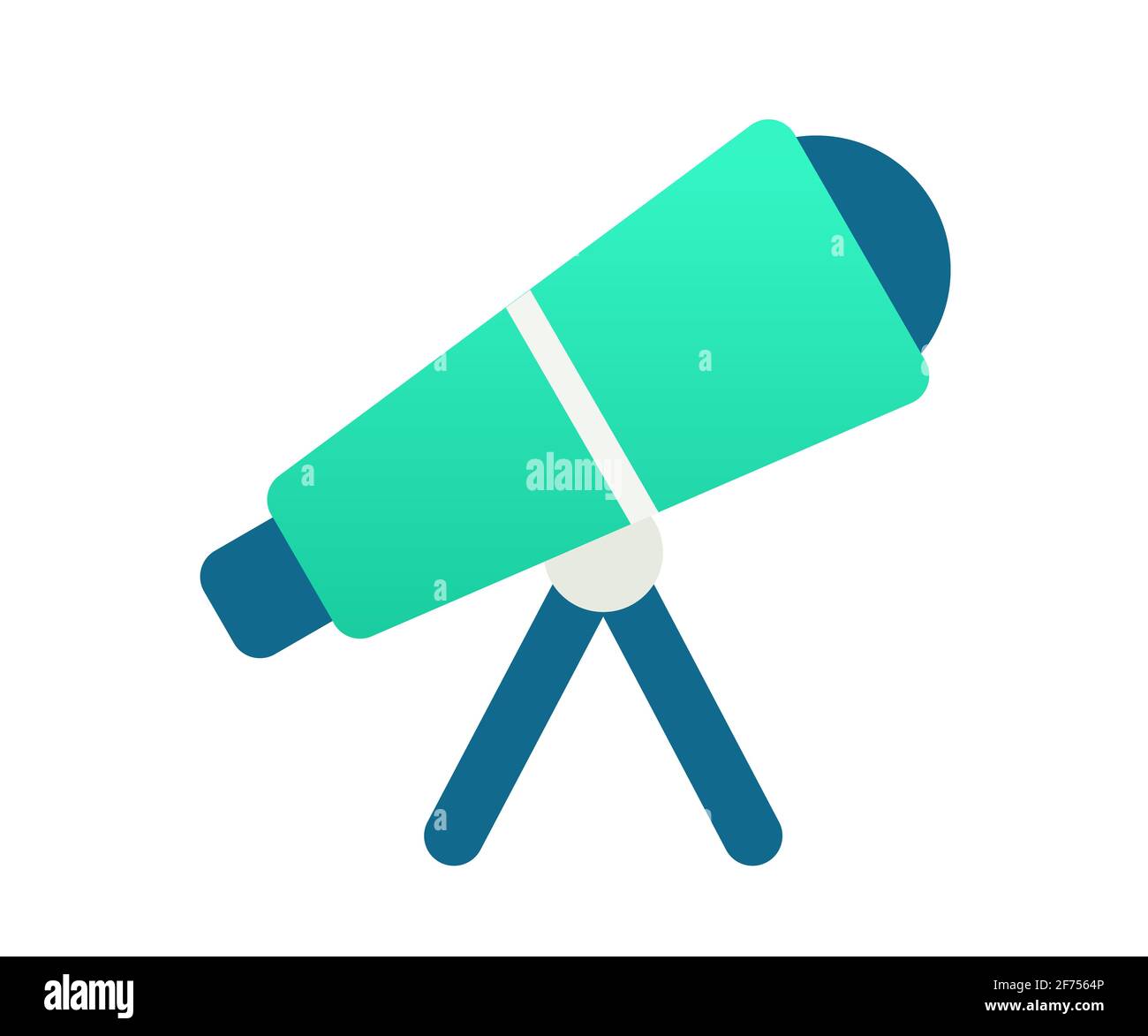 vision telescope discovery single isolated icon with gradient style ...