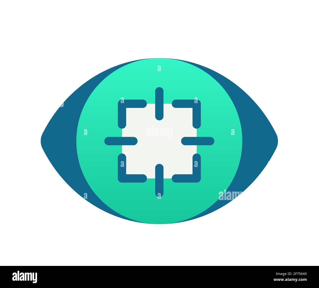 focus concentration sharpen attention single isolated icon with ...