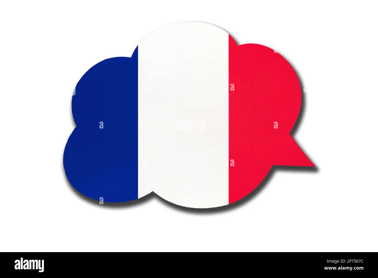 3d speech bubble with France national flag isolated on white background ...