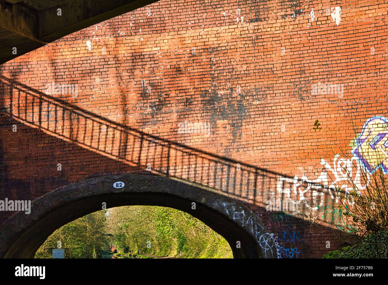 bridge shadow on another bridge Stock Photo - Alamy