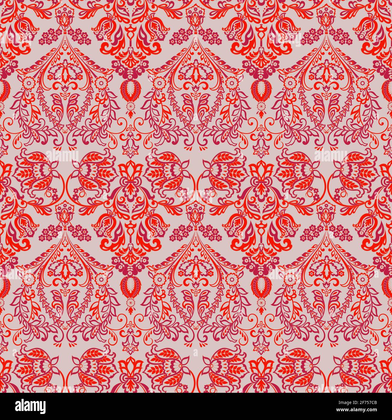 Baroque seamless floral pattern. Vector classic floral ornament Stock ...