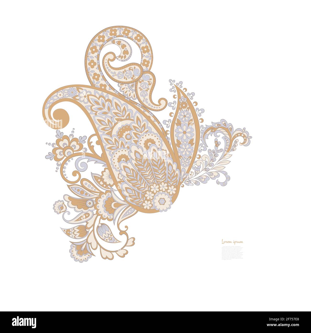 Paisley vector pattern. Fantastic flower, leaves Stock Vector Image ...