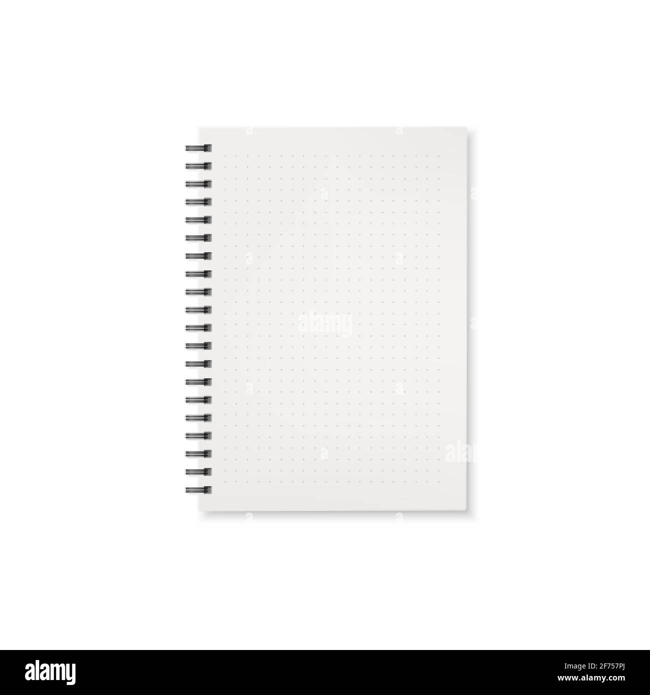 Notebook. Template of office notepad with white pages. Vector ...