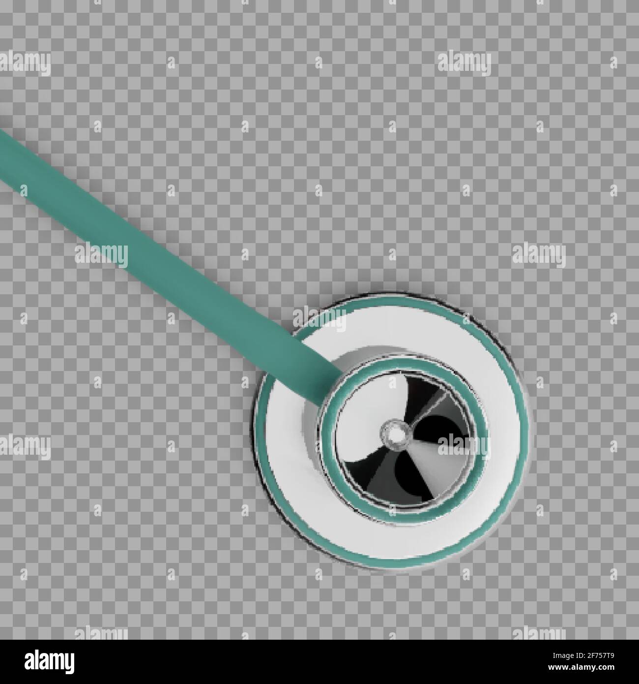Stothoscope 3d render. Diagnostics of heart and lung health. Vector ...