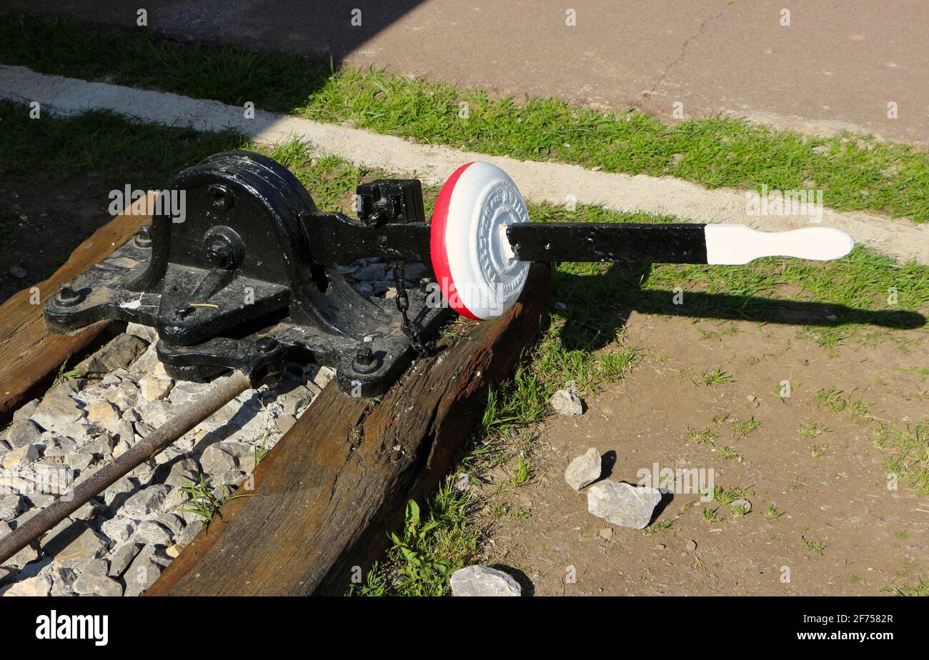 Points lever on railway hi-res stock photography and images - Alamy