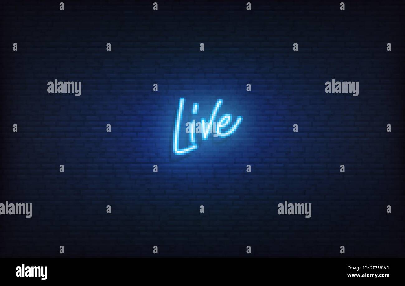Live neon sign Stock Vector Images - Alamy
