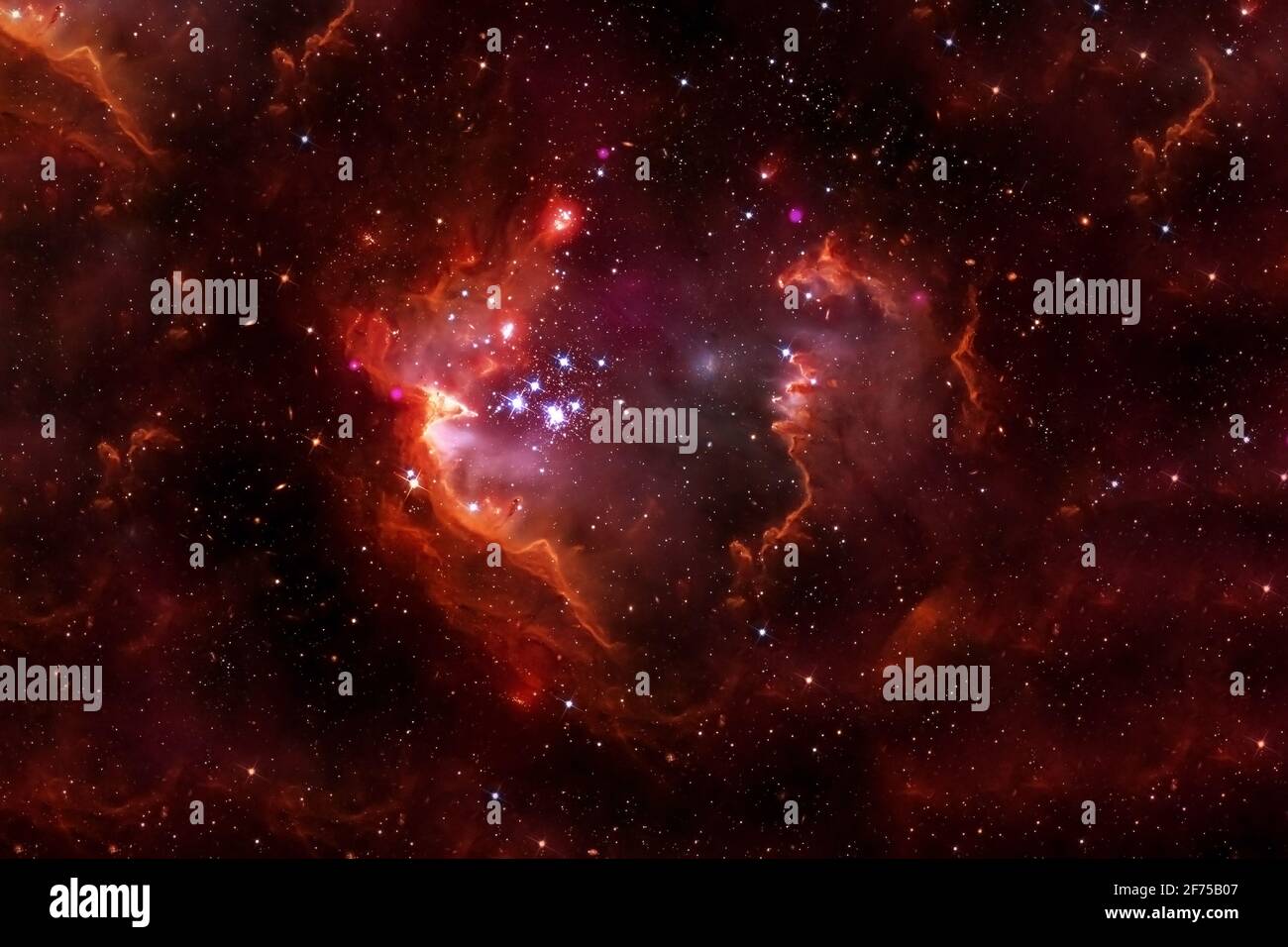 Beautiful colored galaxy. Blue space with stars. Elements of this image ...