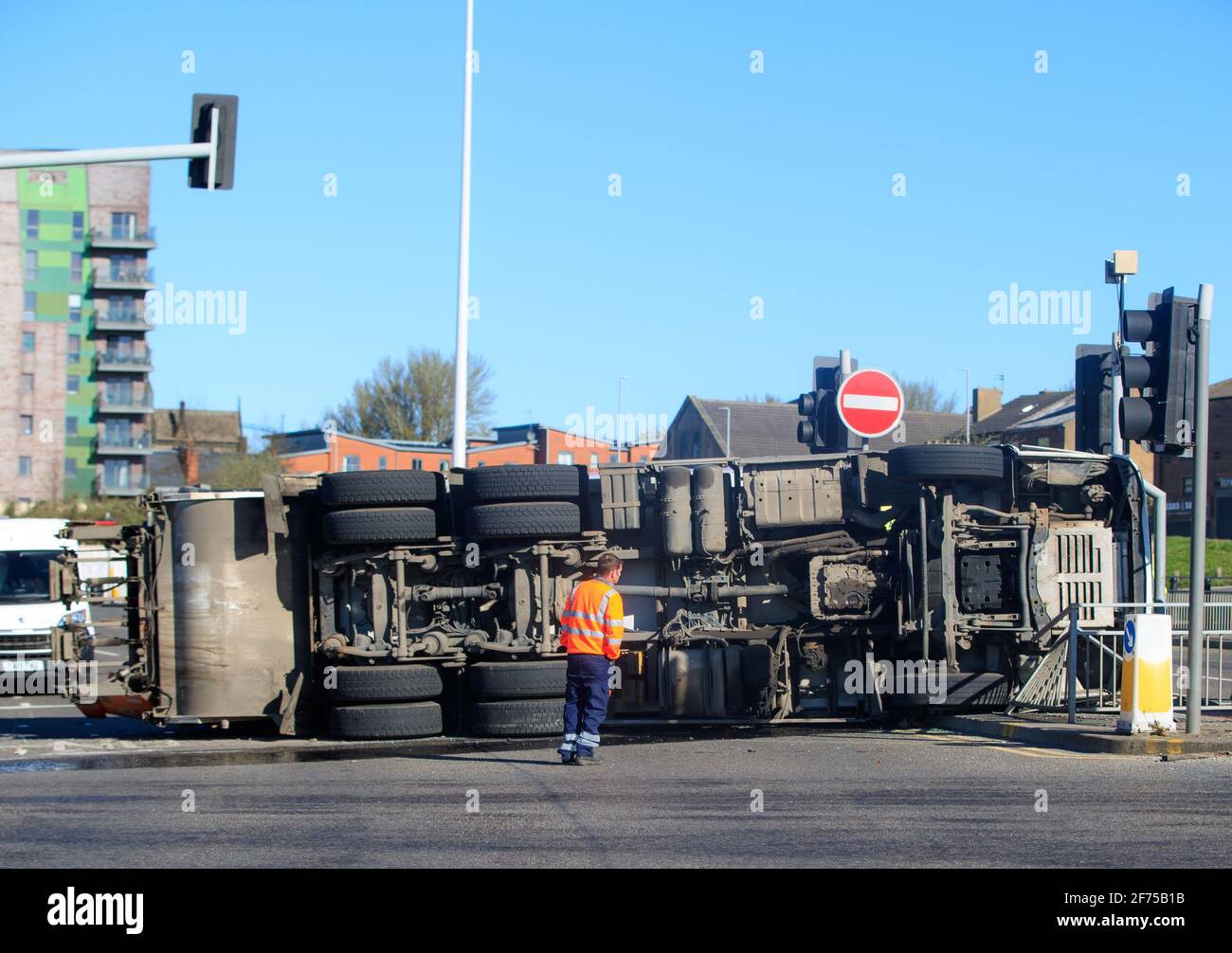 Rescue services on the scene at the junction of the A61 and A63 in ...
