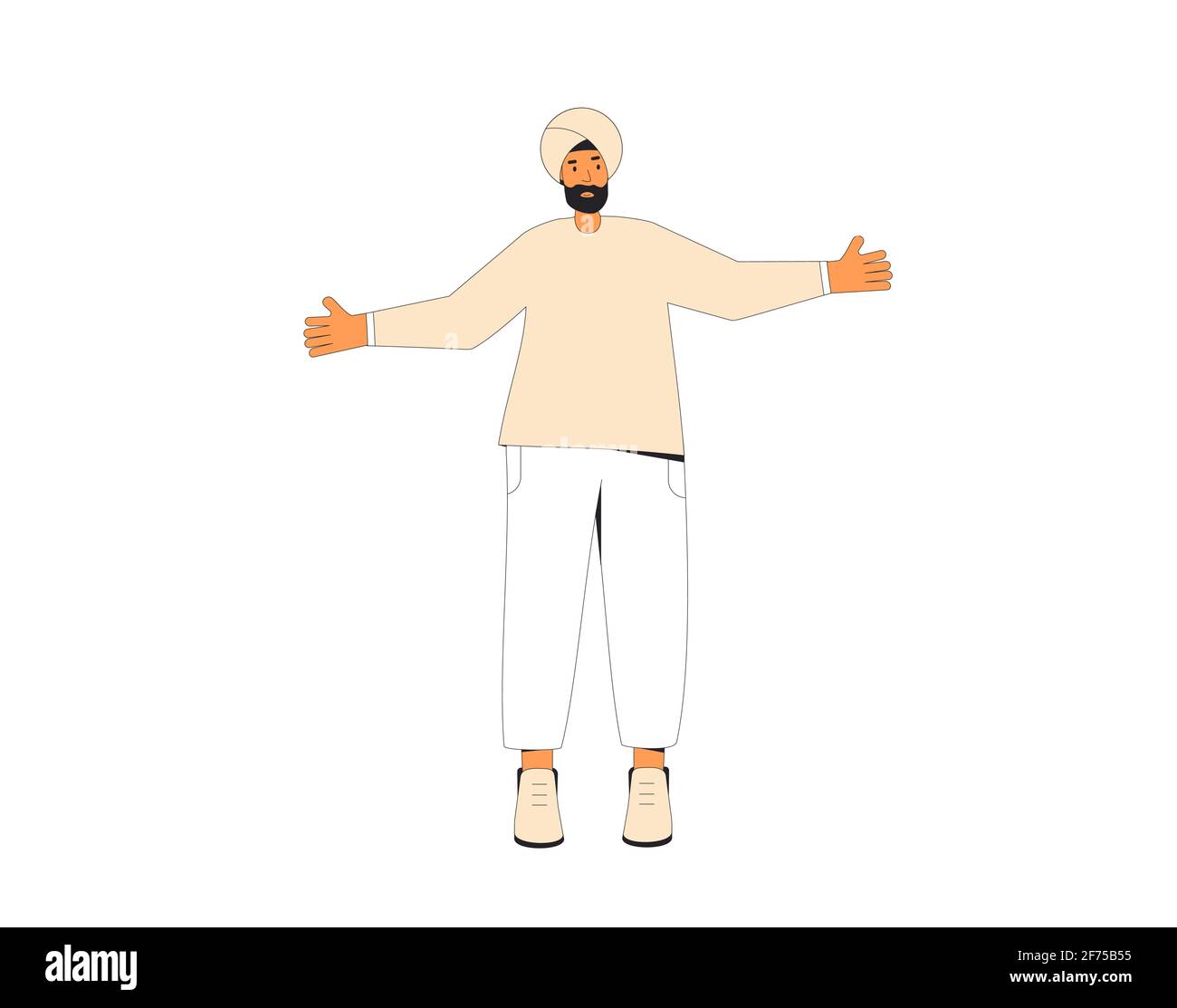 Standing with arms out straight Stock Vector Images - Alamy