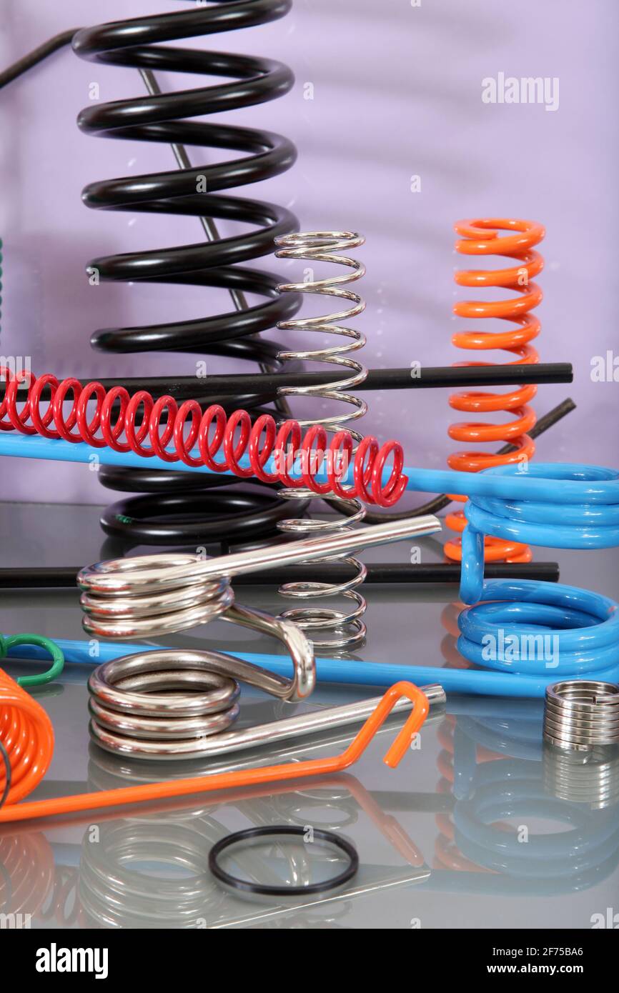 Metal springs in different sizes Stock Photo - Alamy