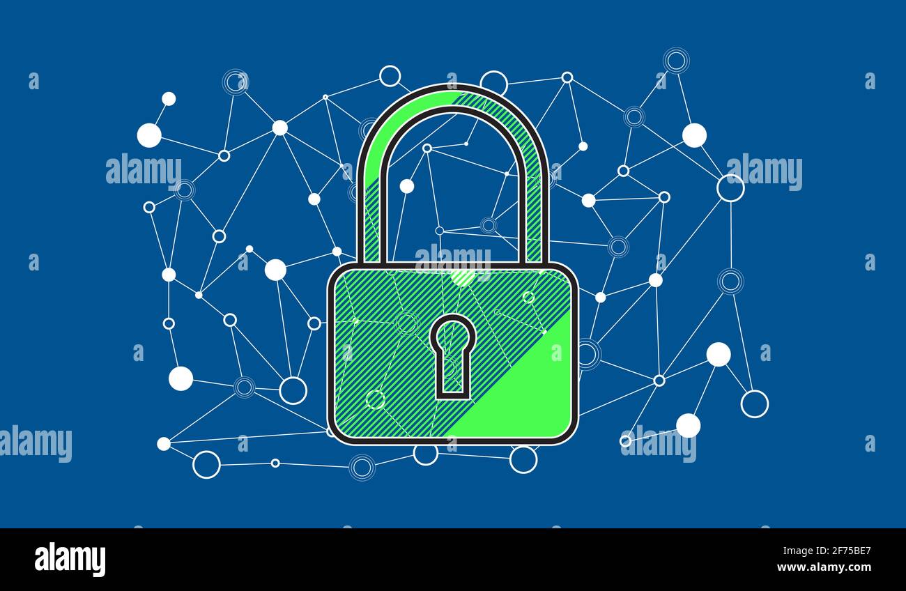 Illustration of a network safety concept Stock Photo - Alamy