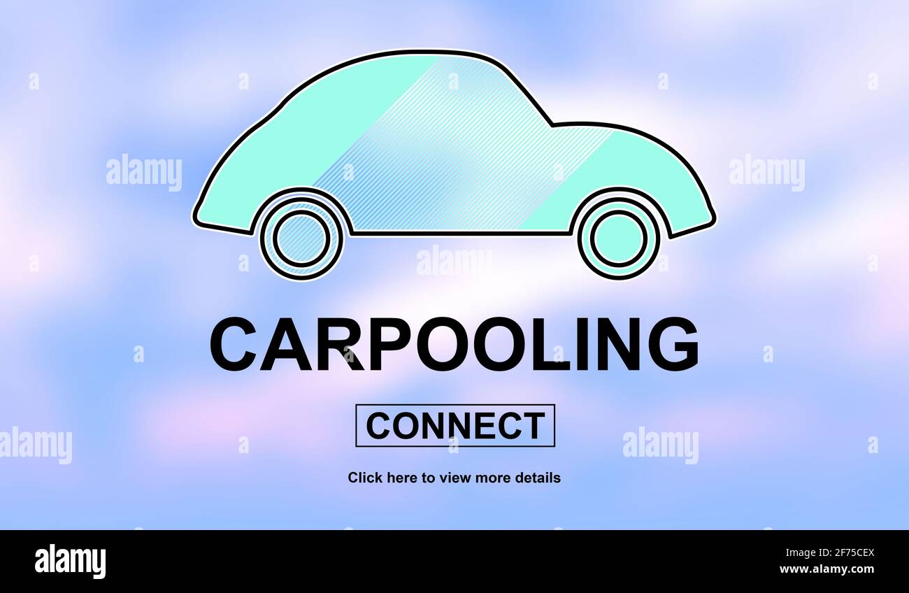 Illustration of a carpooling concept Stock Photo - Alamy