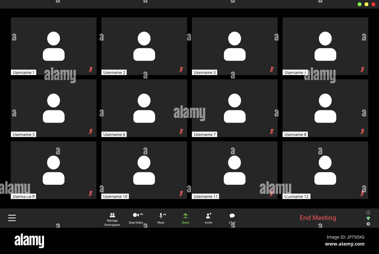 Video conference user interface, video conference calls window overlay ...