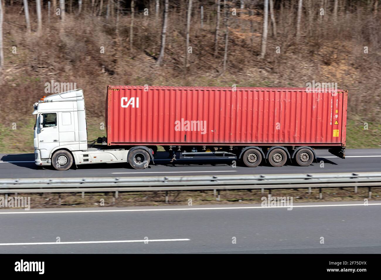 Container Trucks On Road