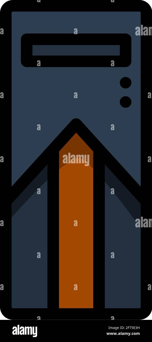 System Unit Icon. Editable Bold Outline With Color Fill Design. Vector ...