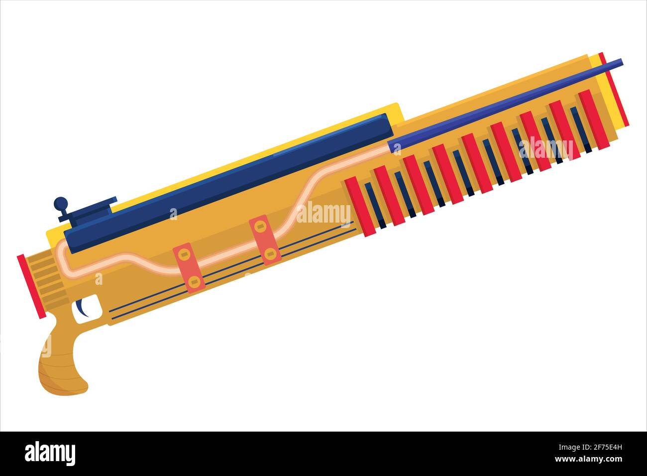 Vector clip art blaster. concept illustration of alien weapons. Energy ...