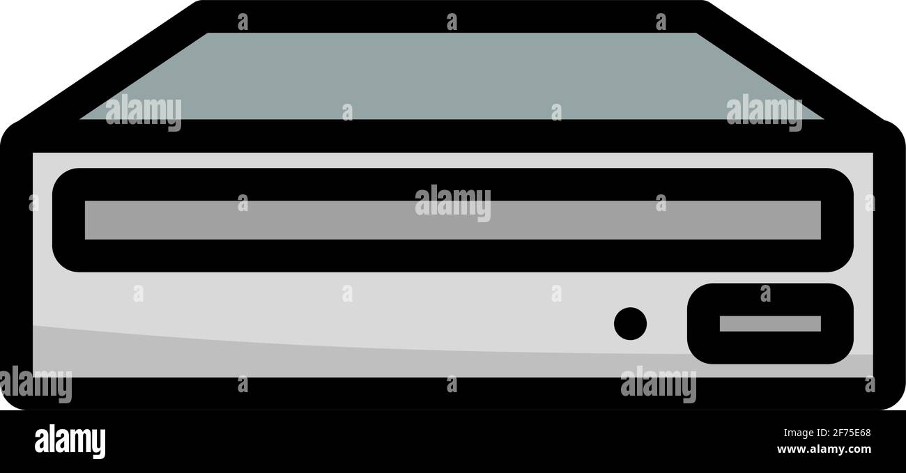 CD-ROM Icon. Editable Bold Outline With Color Fill Design. Vector ...