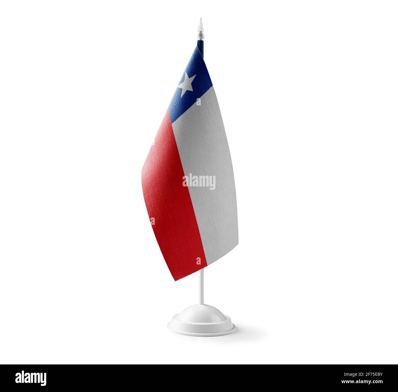 Small national flag of the Chile on a white background Stock Photo - Alamy