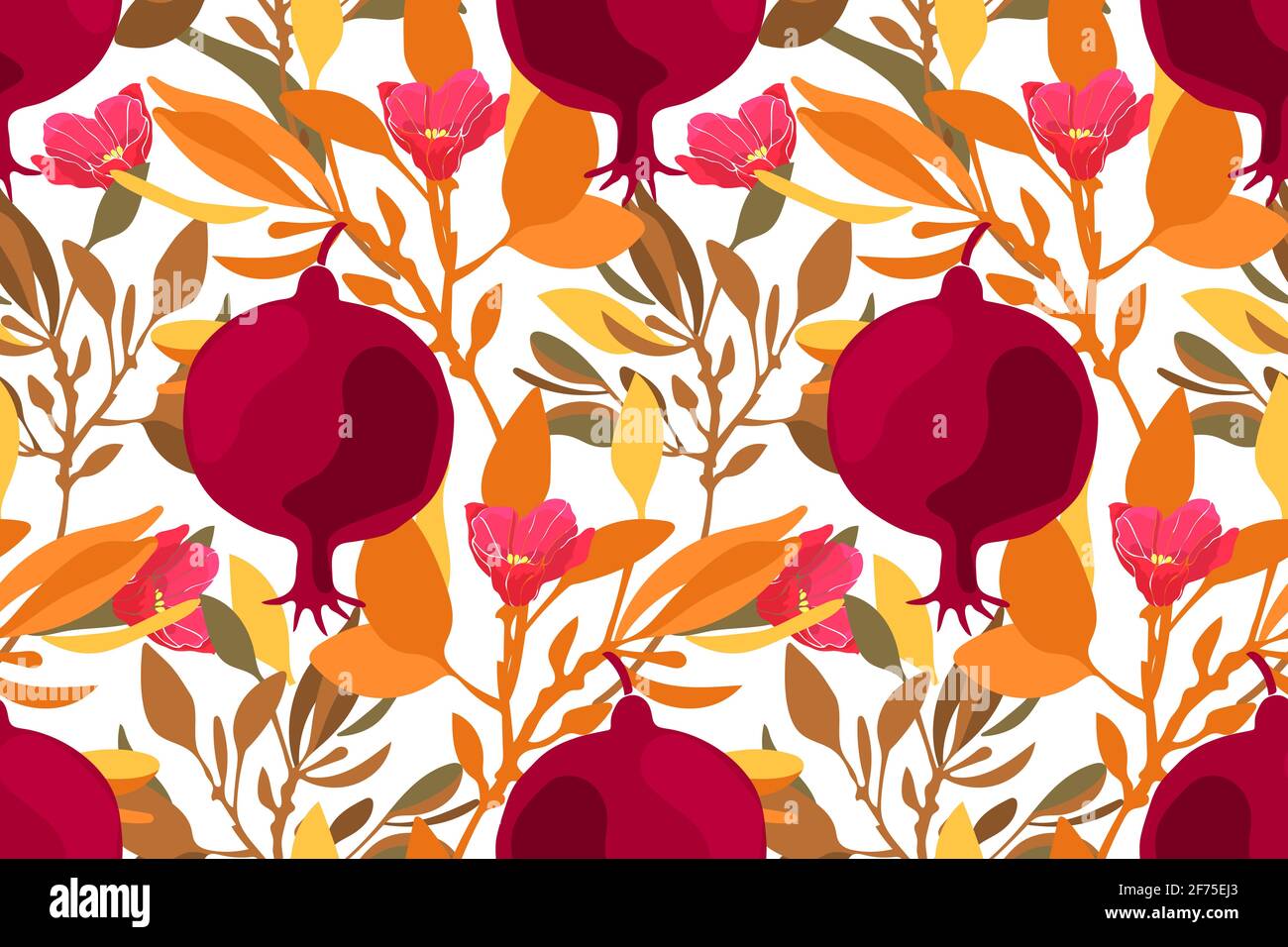Maroon white seamless floral pattern hi-res stock photography and ...