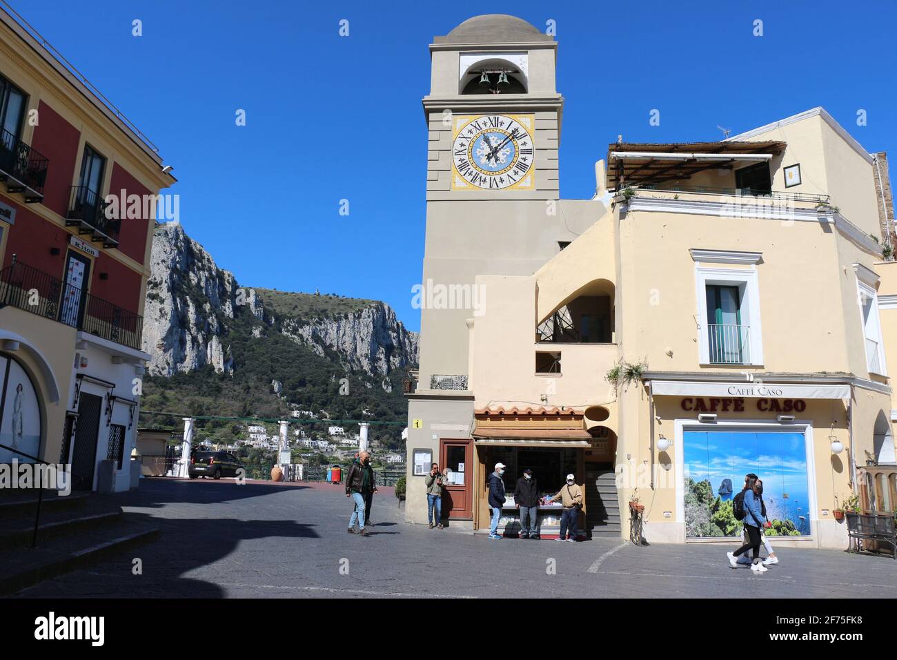 The main square of Capri during the Covid-19 pandemic Stock Photo - Alamy