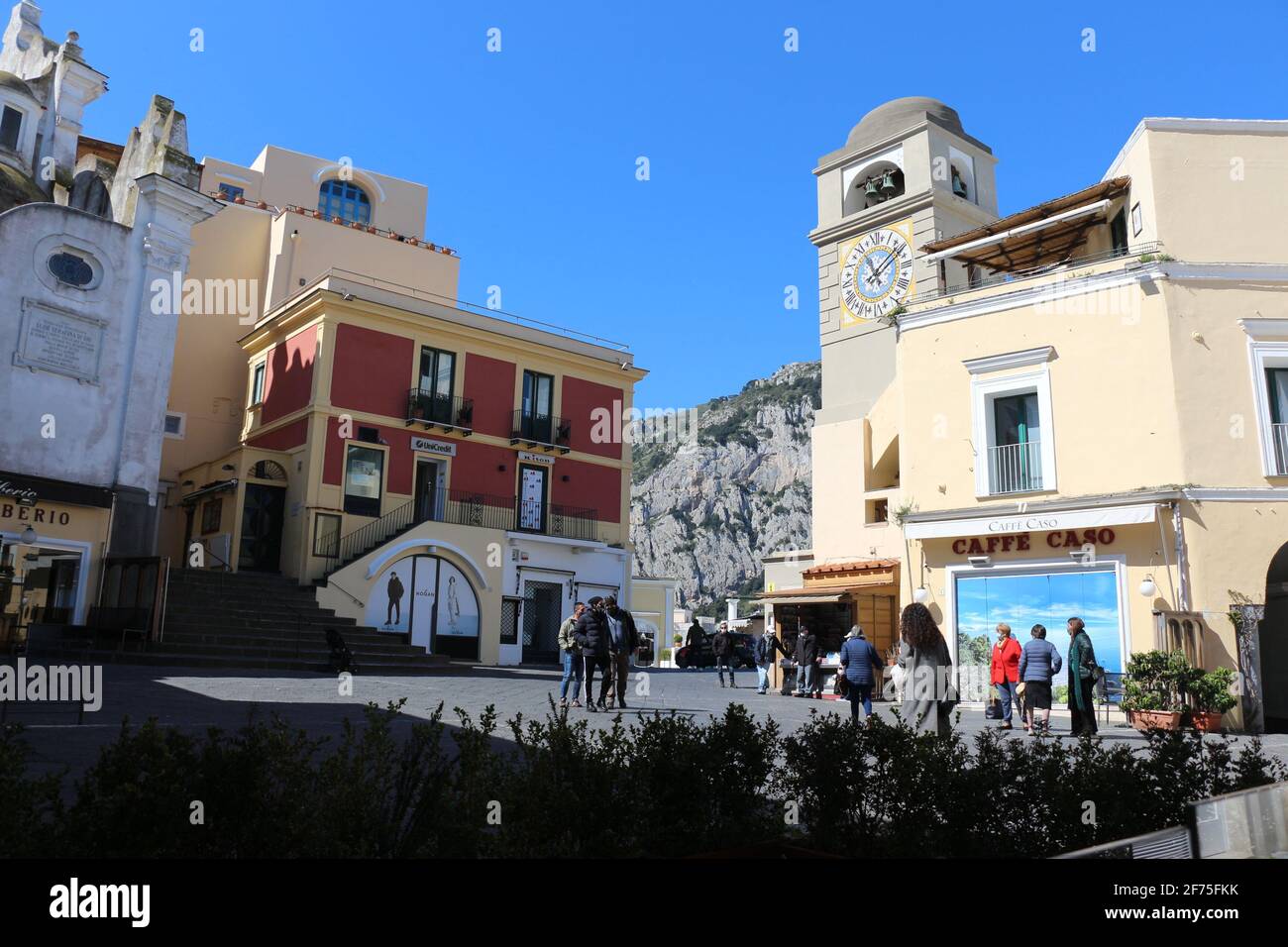 The main square of Capri during the Covid-19 pandemic Stock Photo - Alamy