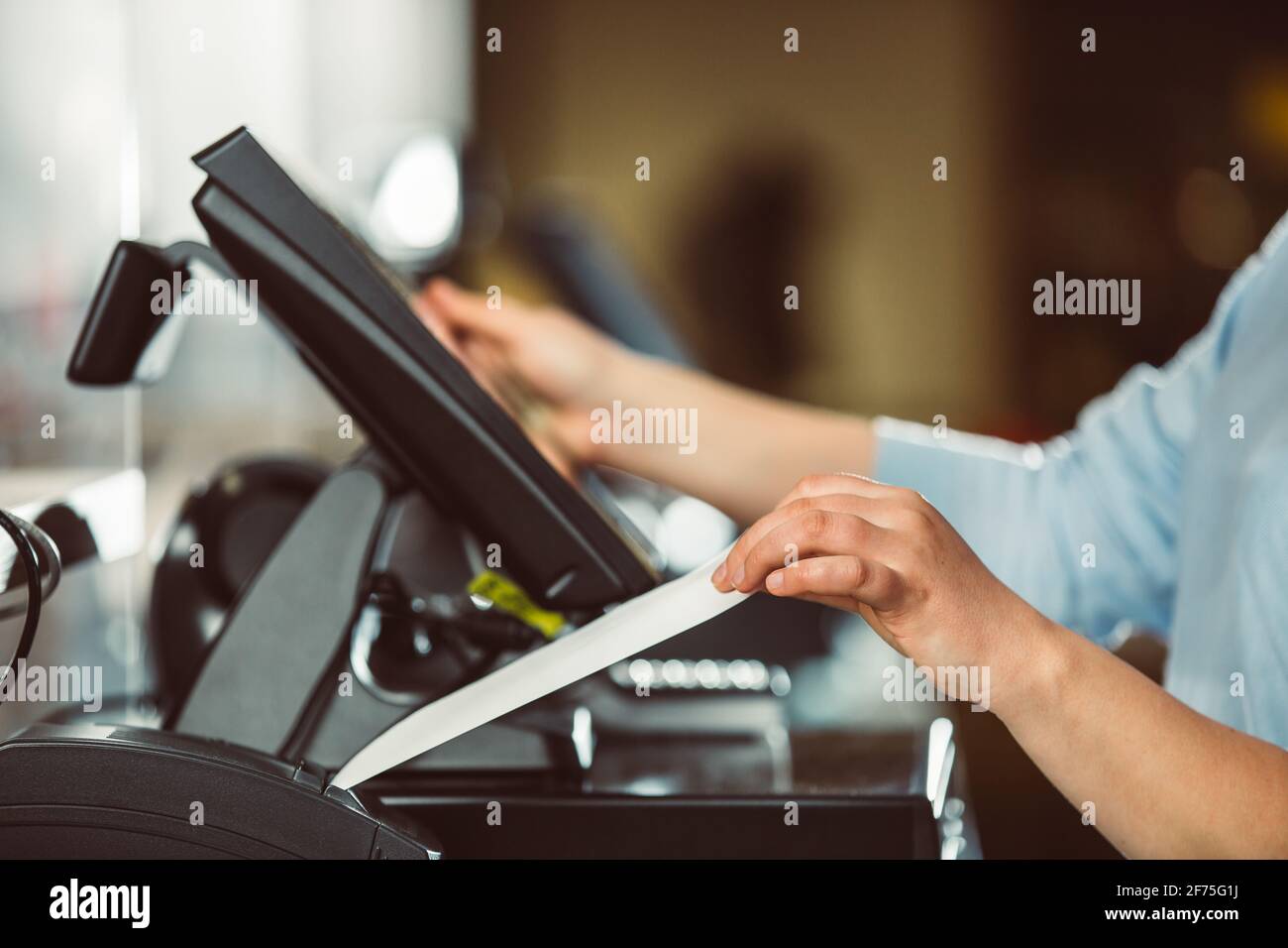 Process of printing invoice for a customer, credit card processor ...
