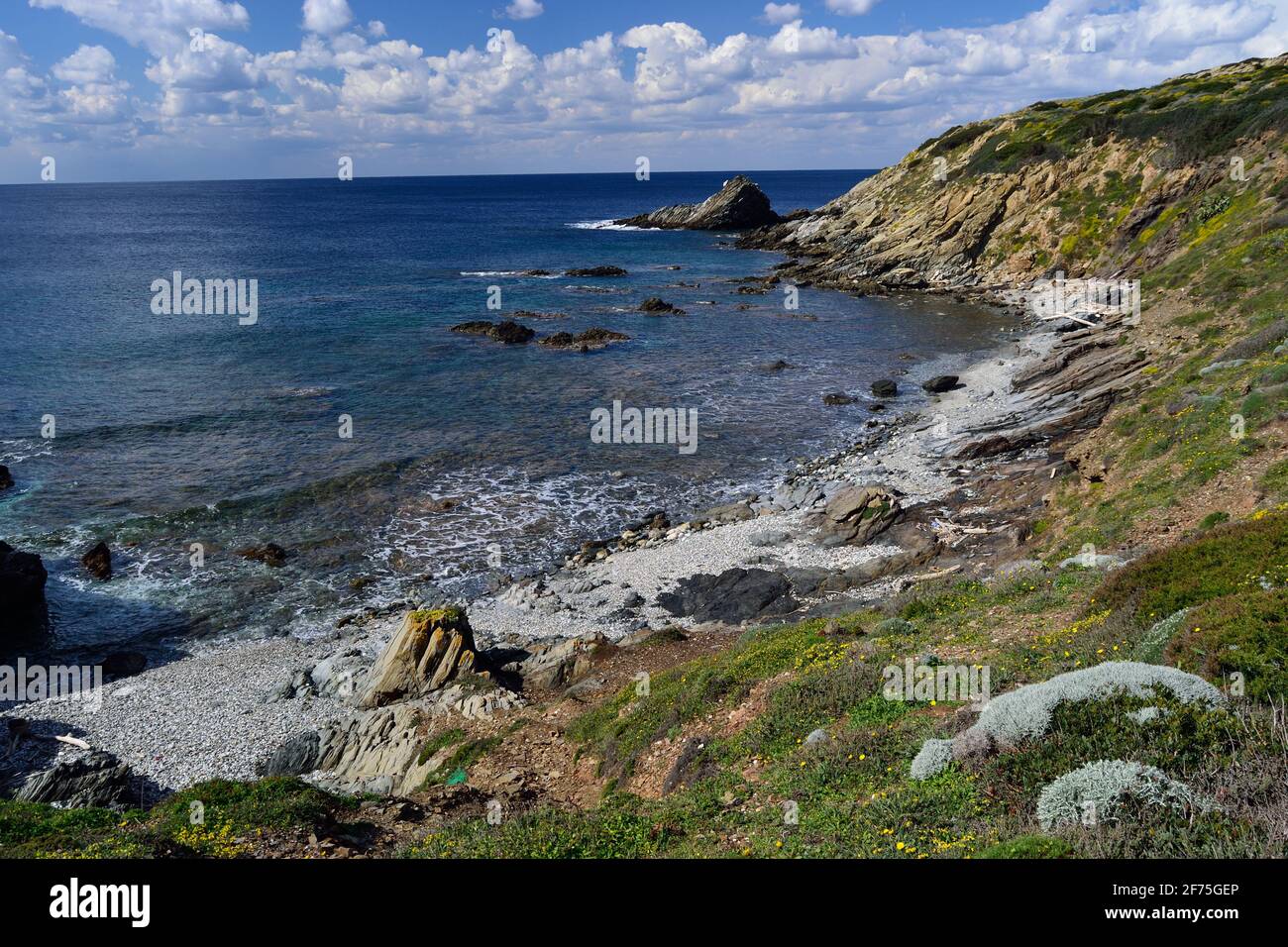 View of Coscia di Donna coast Stock Photo - Alamy
