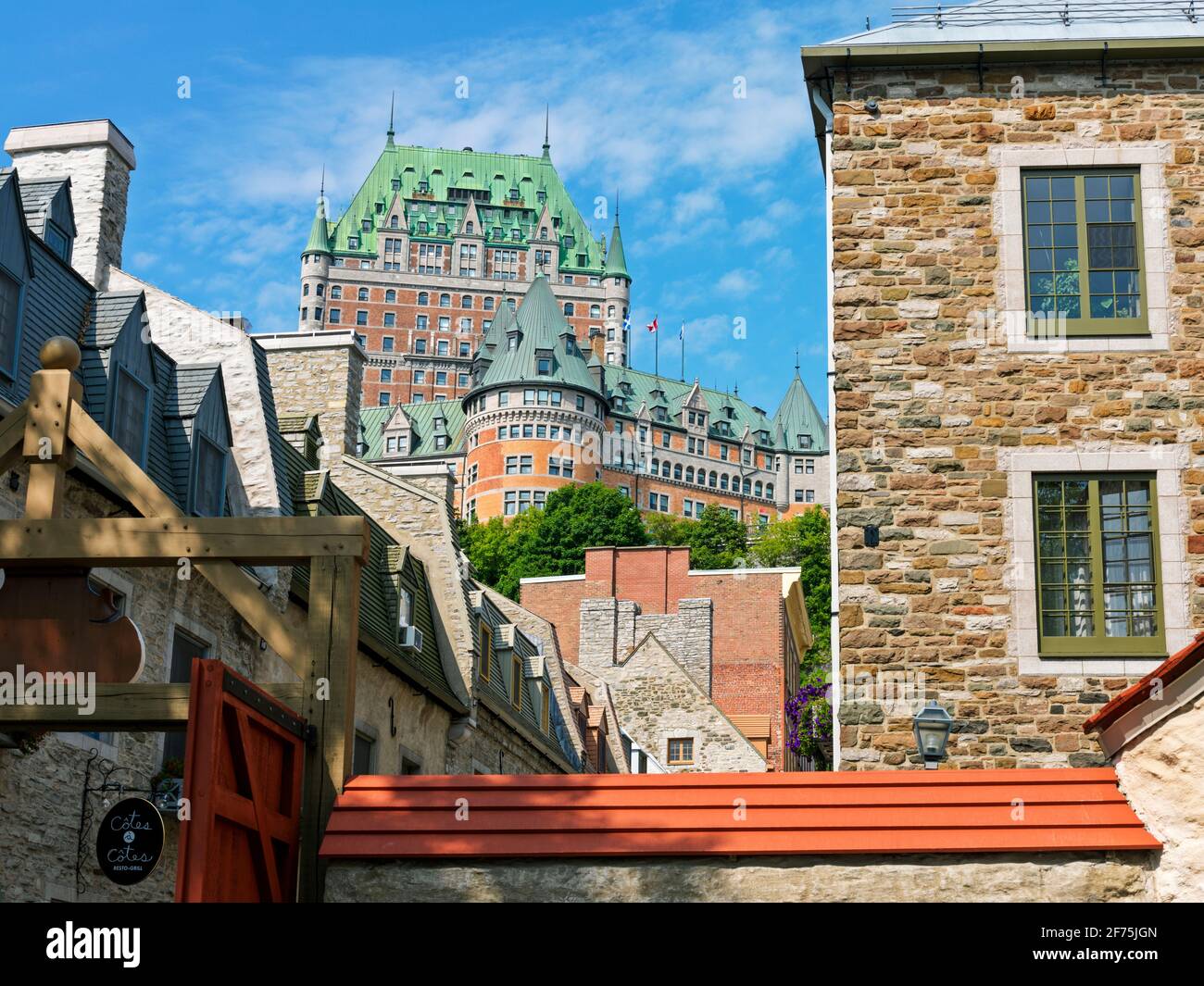 Canada, Quebec, Quebec City, Old Town Quebec, Lower Town view of the ...