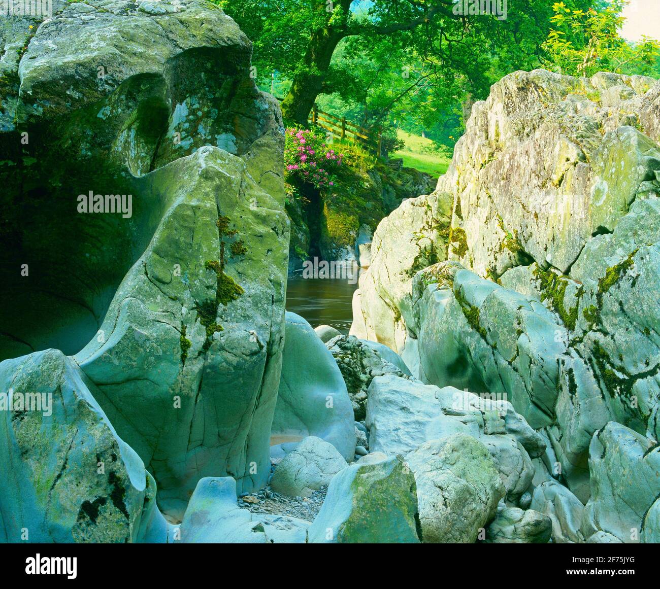 boulders by river Stock Photo - Alamy