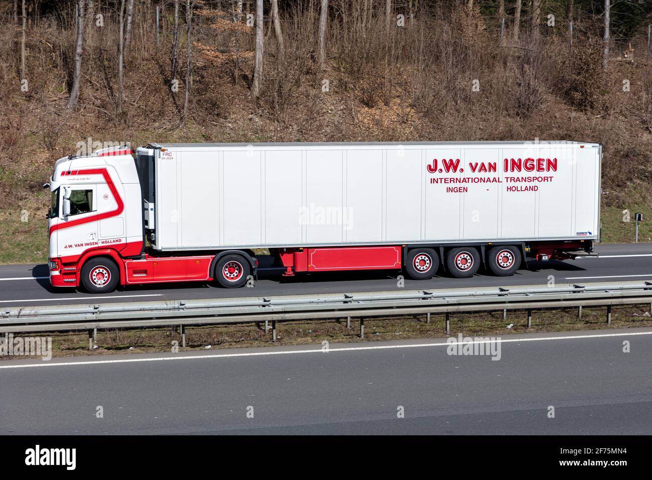 J.W. van Ingen Scania truck with temperature controlled trailer on ...
