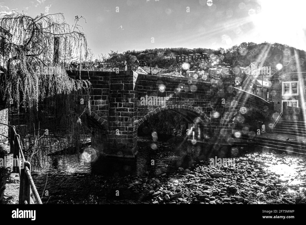 Packhorse Bridge, Hebden Water, Hebden Bridge, Calderdale, West ...