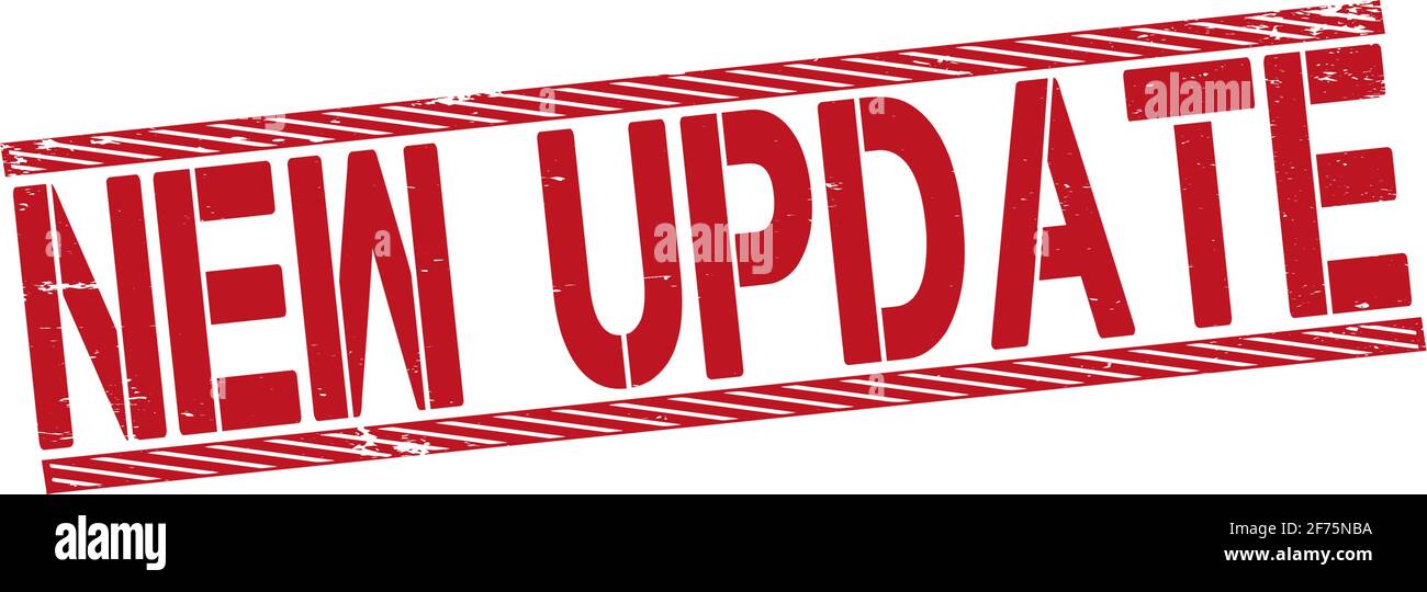 New update rubber stamp vector illustration isolated on white ...