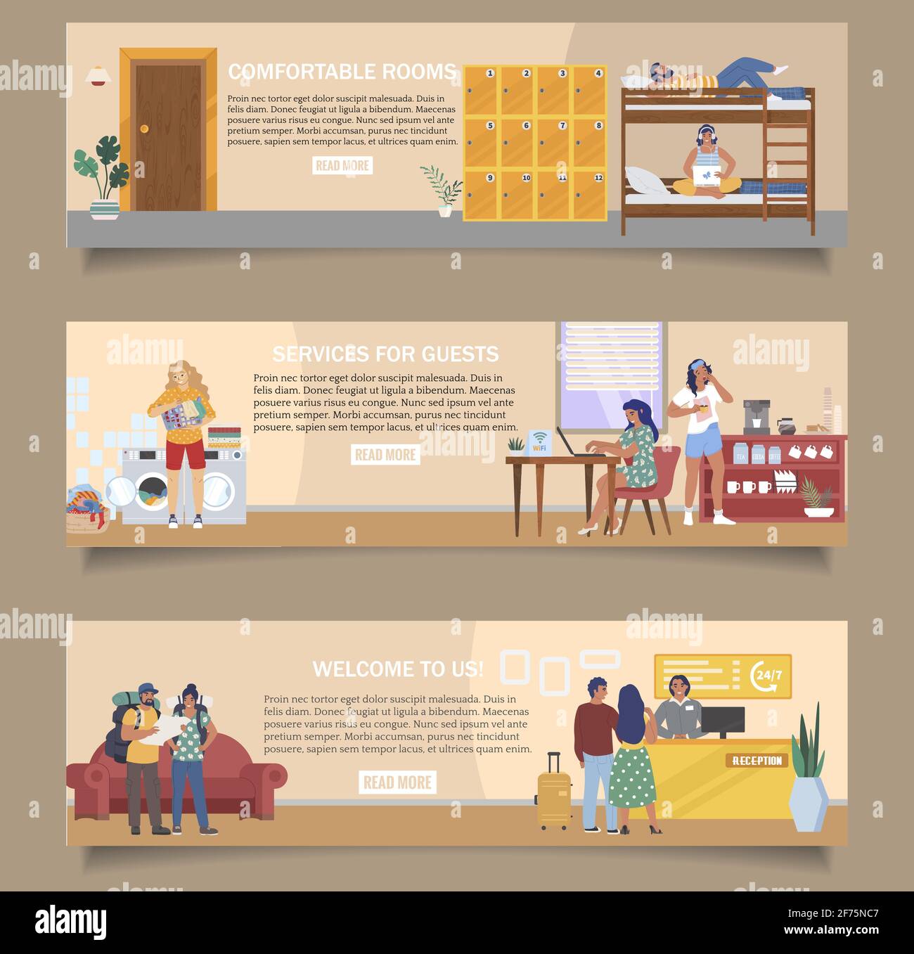 Hostel banner hi-res stock photography and images - Alamy