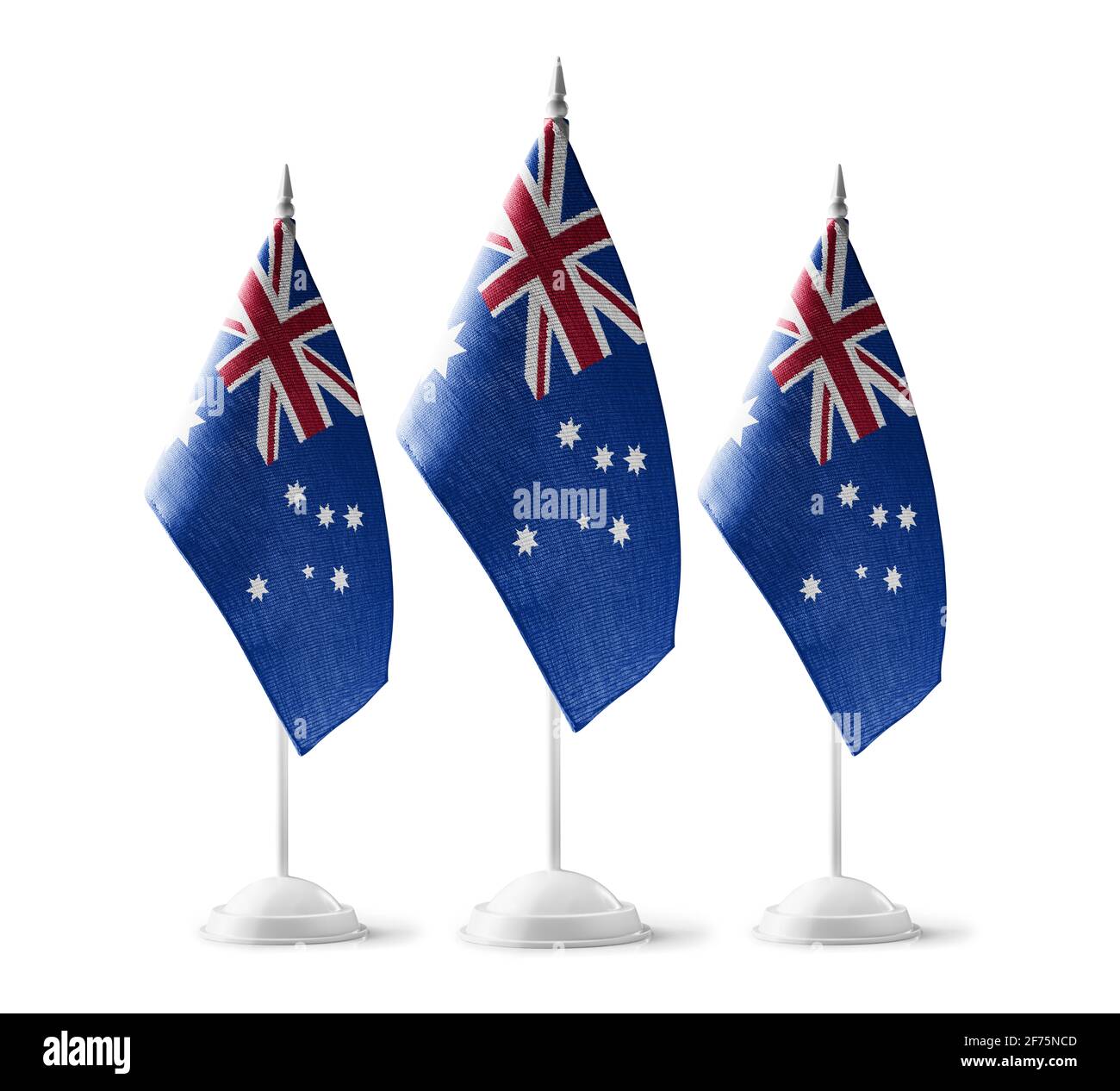 Small national flags of the Australia on a white background Stock Photo ...