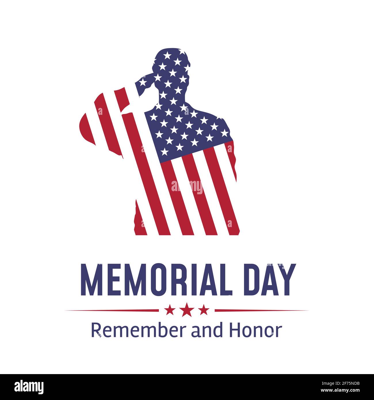 Memorial Day in USA with lettering remember and honor. Holiday of ...