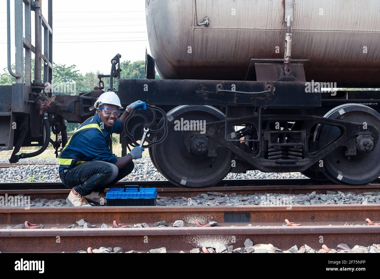 African american train engineer hi-res stock photography and images - Alamy