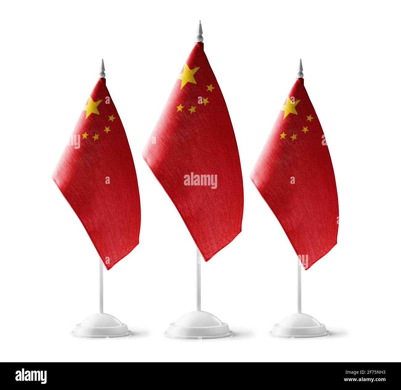 Small national flags of the China on a white background Stock Photo - Alamy
